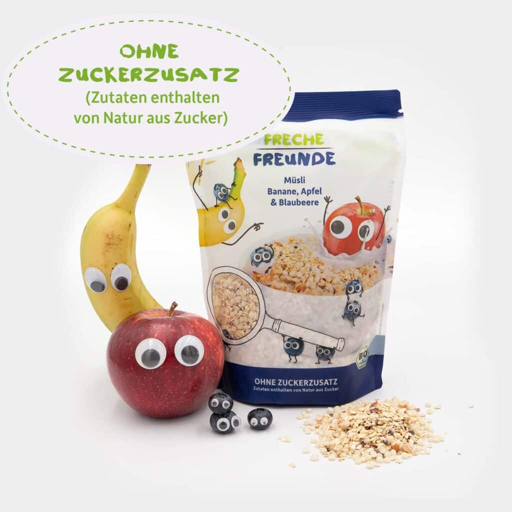 Müsli Banane, Apfel & Blaubeere - Freche Freunde
