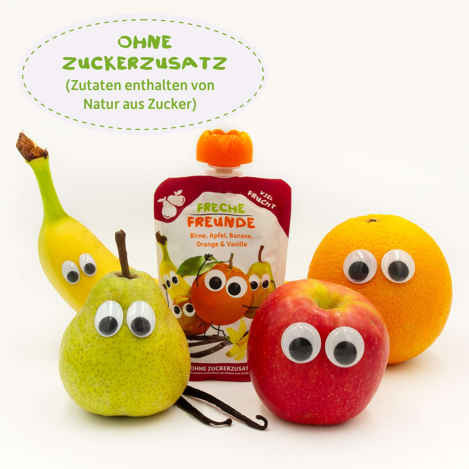 Quetschie Birne Apfel Banane Orange Vanille - Freche Freunde