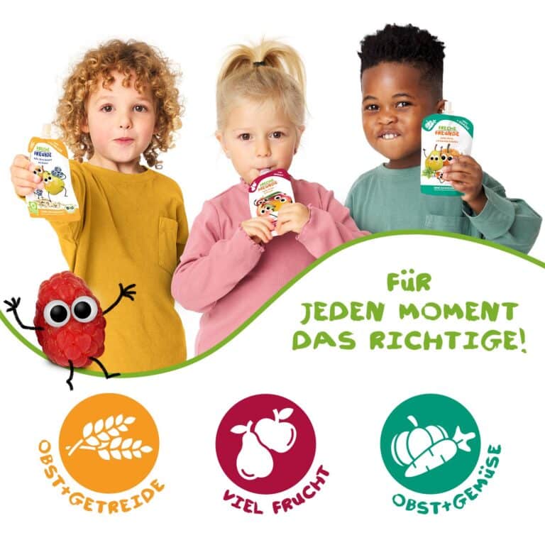 Bio Quetschie Apfel Mango Pfirsich - Freche Freunde