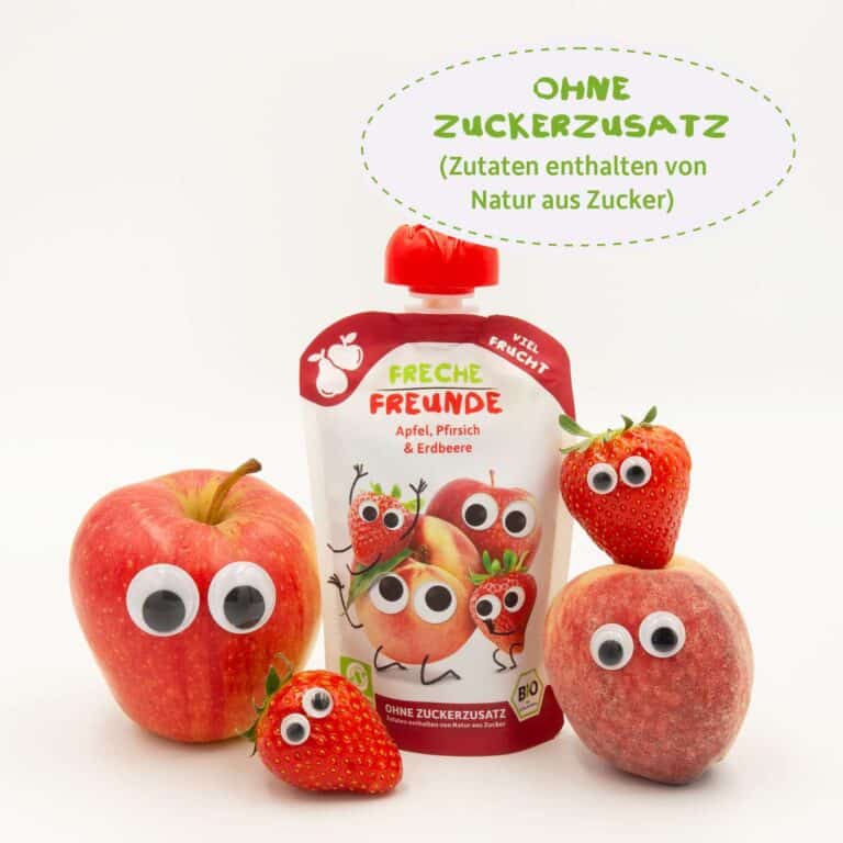 Quetschie Apfel Pfirsich Erdbeere - Freche Freunde