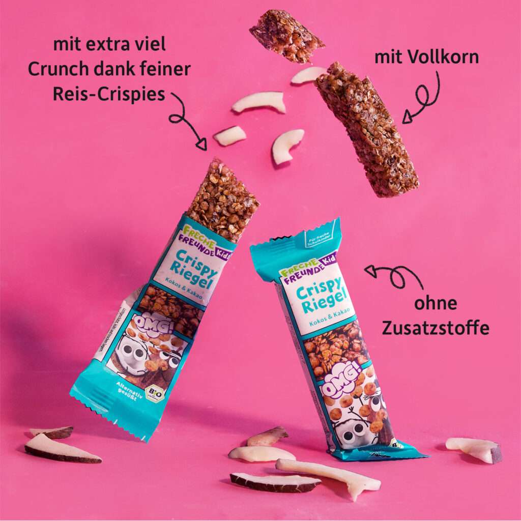 Crispy Riegel Kokos Kakao - Freche Freunde Knusper Riegel